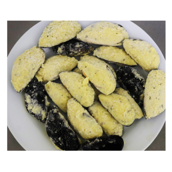 Crumbed Garlic Mussels 500g – Shami Seafood